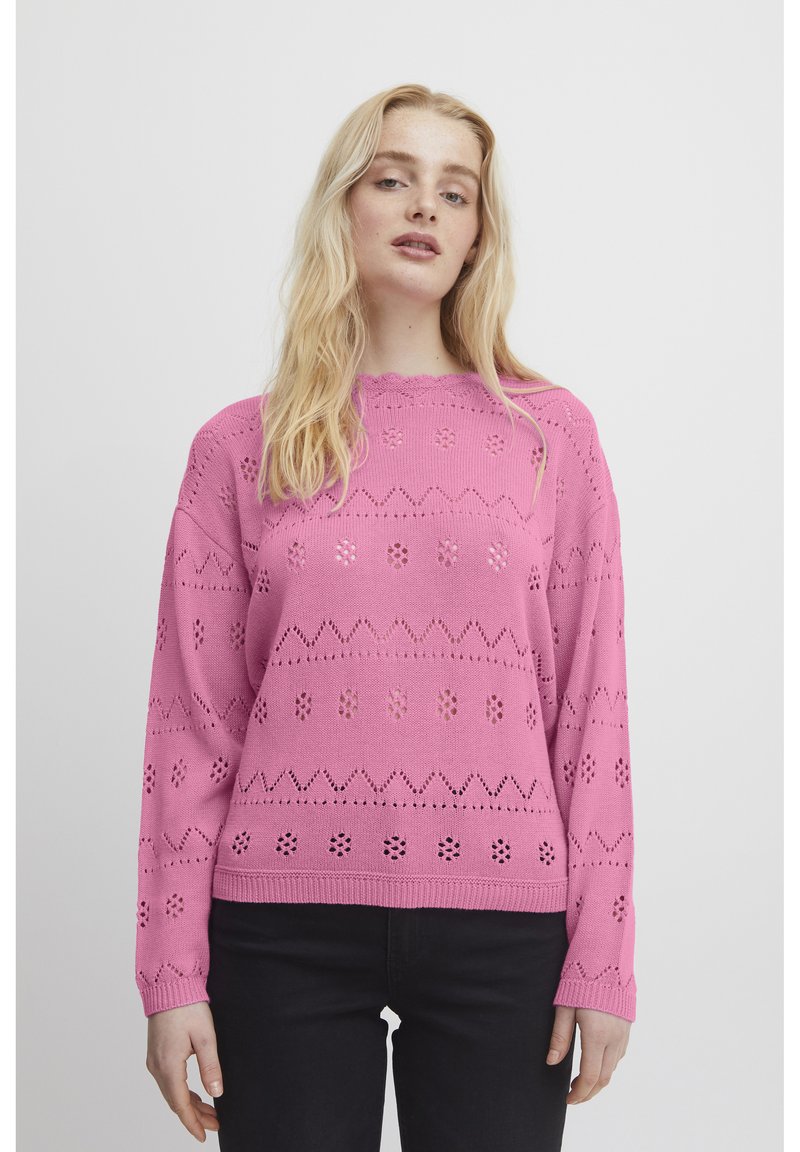 ICHI IHLALUHA - Strickpullover - super pink/pink - Zalando.at