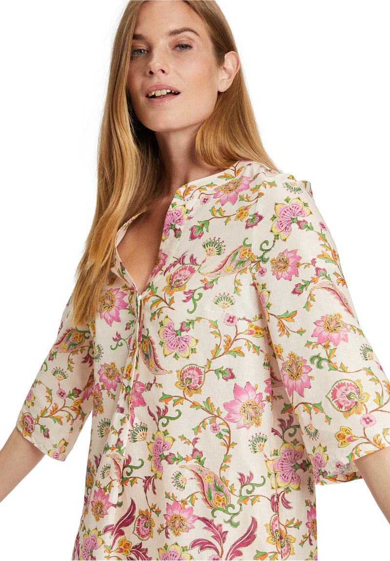 Vera Mont TUNIKA MIT BLUMENPRINT - Blusenkleid - pink orange/pink - Zalando