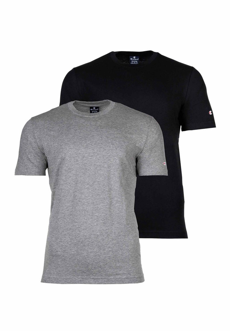 Champion 2PACK CREW-NECK - T-shirt basique - noxm nbk/gris - ZALANDO.FR