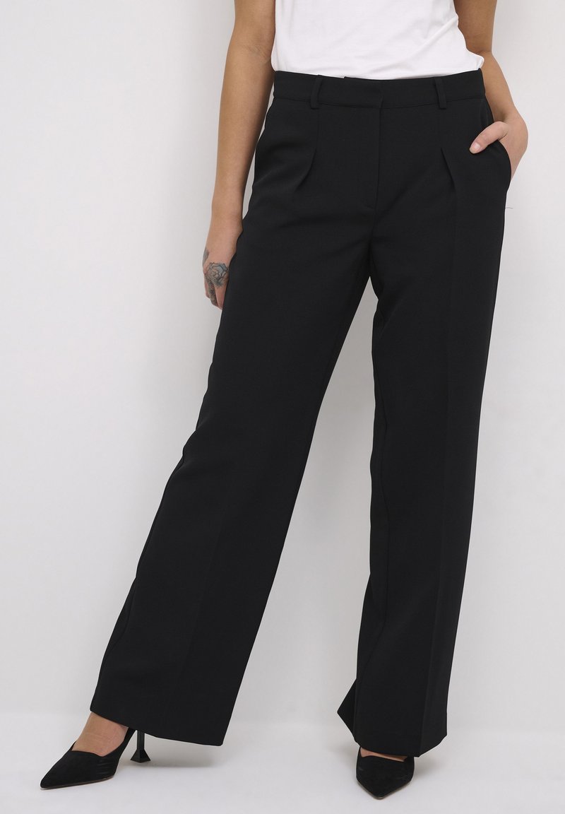 My Essential Wardrobe THE TAILORED - Trousers - black - Zalando.ie