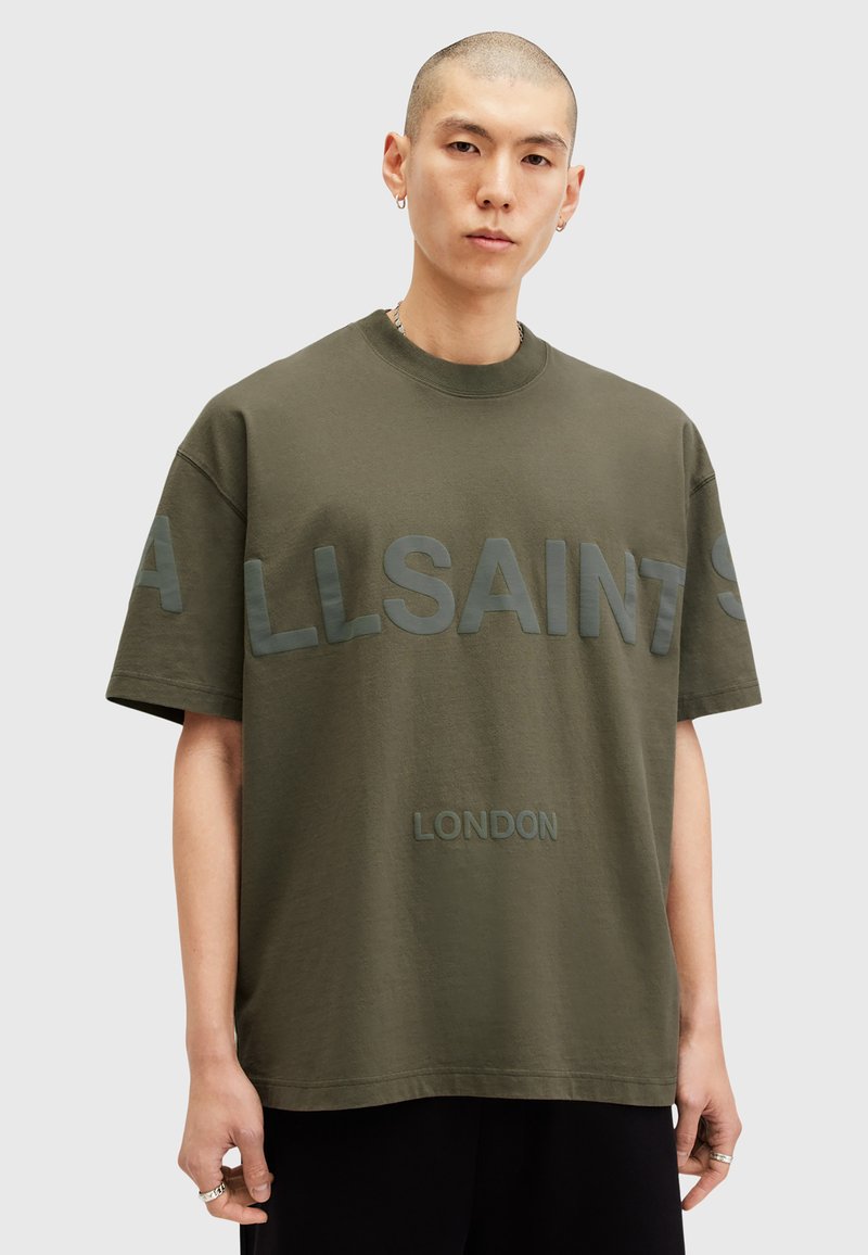 AllSaints BIGGY CREW - Print T-shirt - vintage khaki/khaki - Zalando