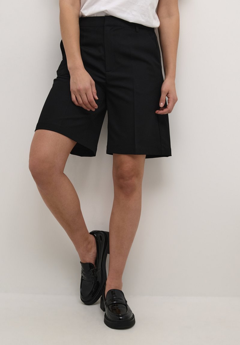 Kaffe SAKURA ZIPPER - Shorts - black deep/mottled black - Zalando.ie