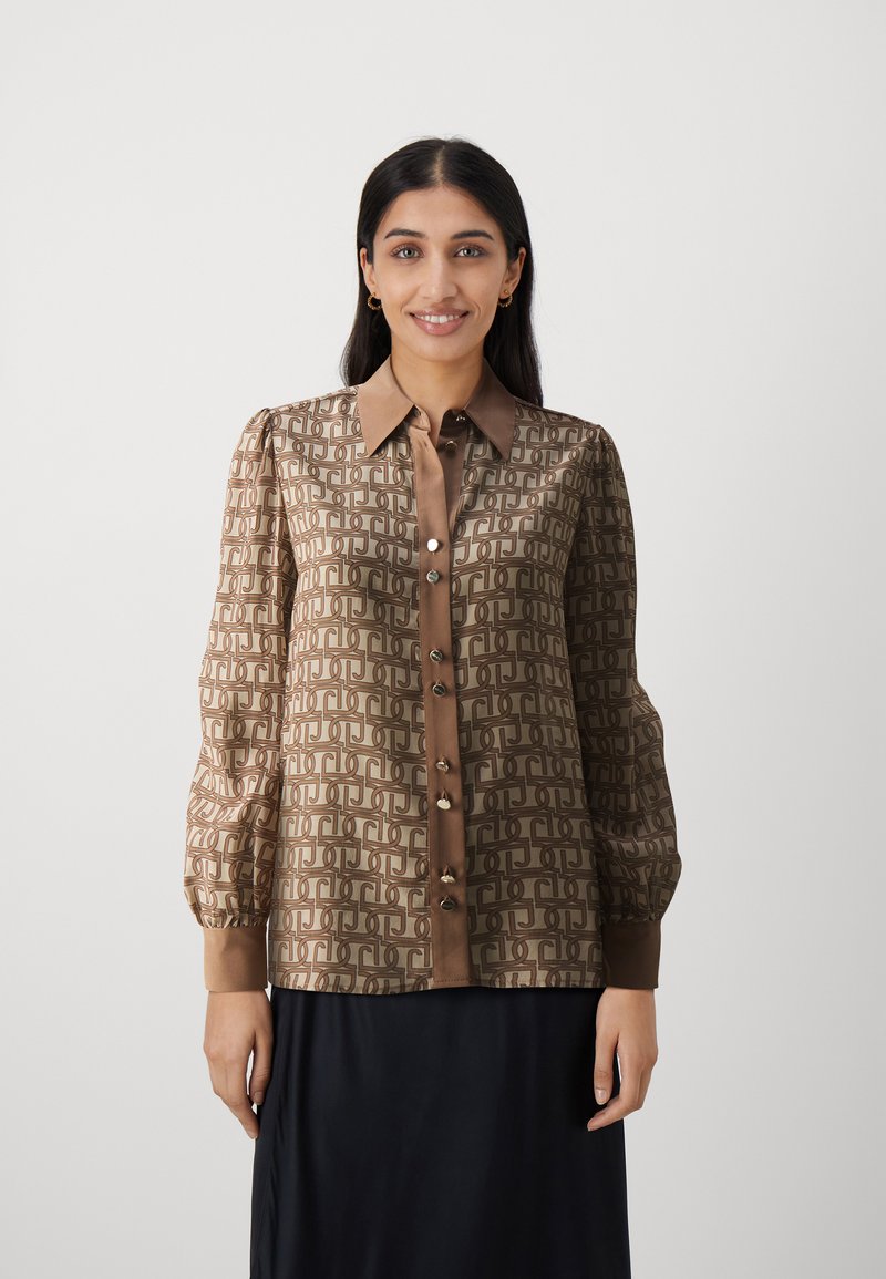 LIU JO CAMICIA MONOGRAM - Camicia - beige - Zalando.it
