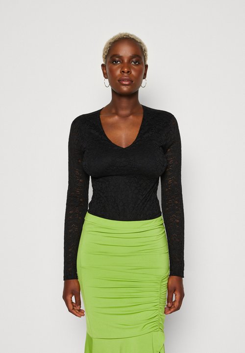 Object PAILLETTEN - Blouse - black/noir - ZALANDO.FR