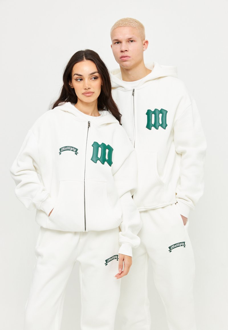 Multiply Apparel OVERSIZE MULTIPLY M - Sweatjacke - snow white/offwhite ...