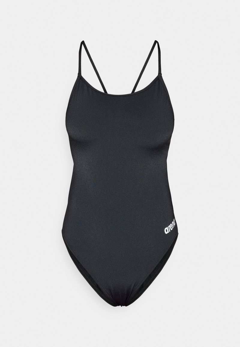 Arena WOMENS SWIMSUIT BACK SOLID - Swimsuit - black/white/black ...