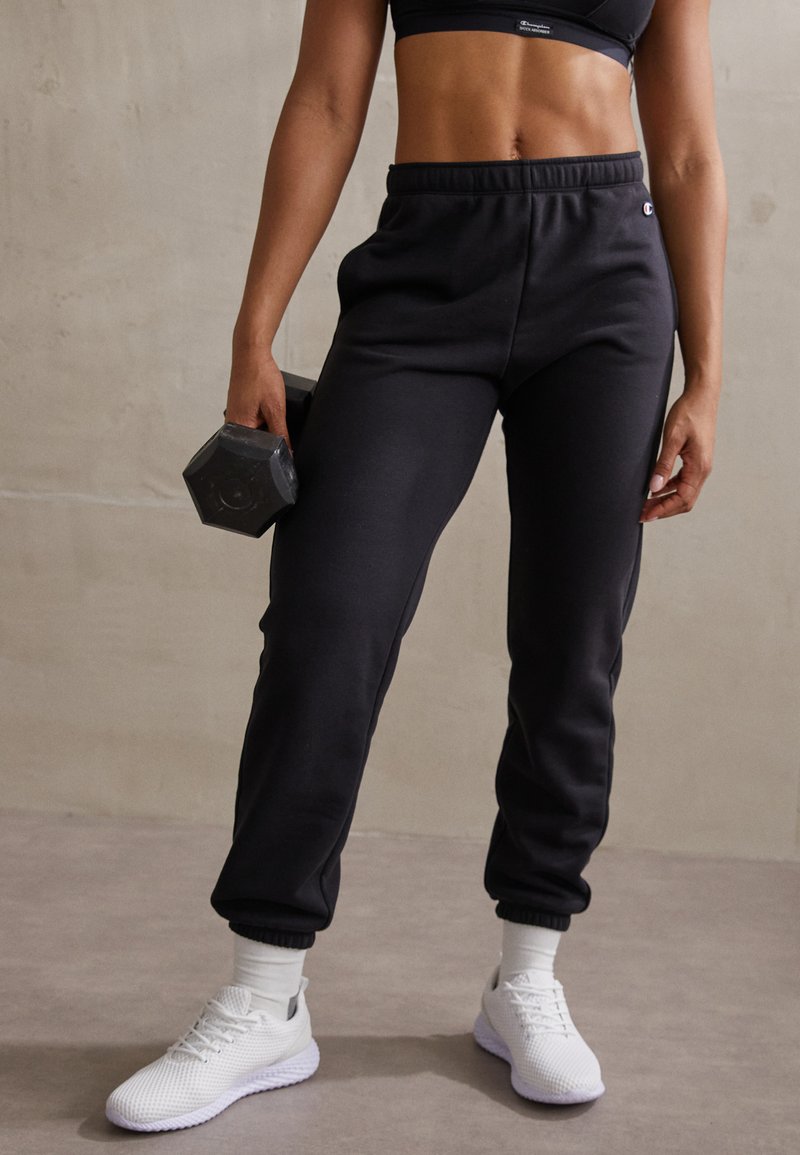 Champion ICONS ELASTIC CUFF PANTS - Trainingsbroek - black/zwart ...