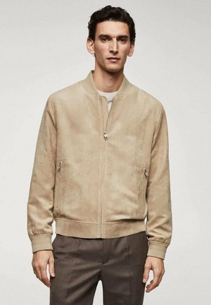 Mango GRUS2 - Lederjacke - cognac - Zalando.de