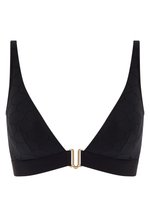 Chantelle GLOW WIREFREE PLUNGE BRA - Bikini augšdaļa - black/melns ...