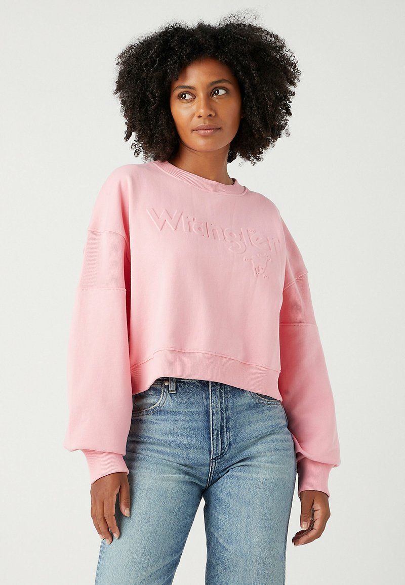 Wrangler PUFFY CREW - Sweater - sick pink/lila - Zalando.nl