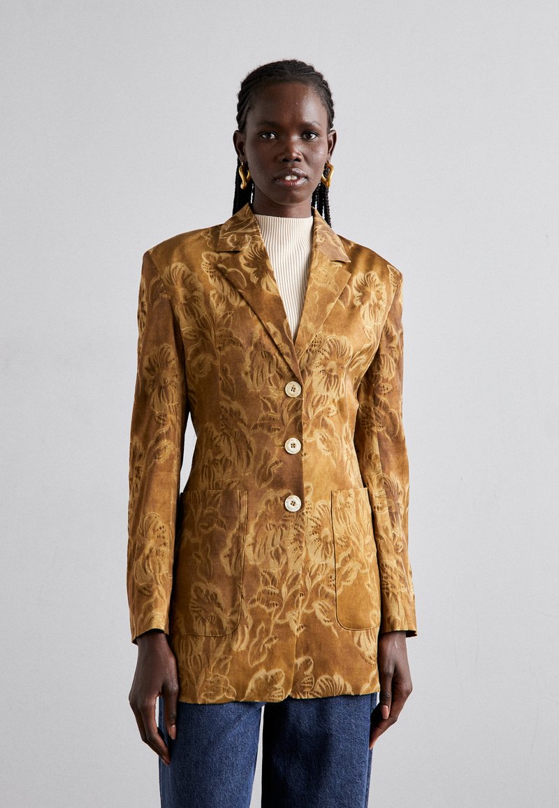 Rodebjer AISHA FLOWERPOWER - Short coat - wet sand/gold-coloured ...