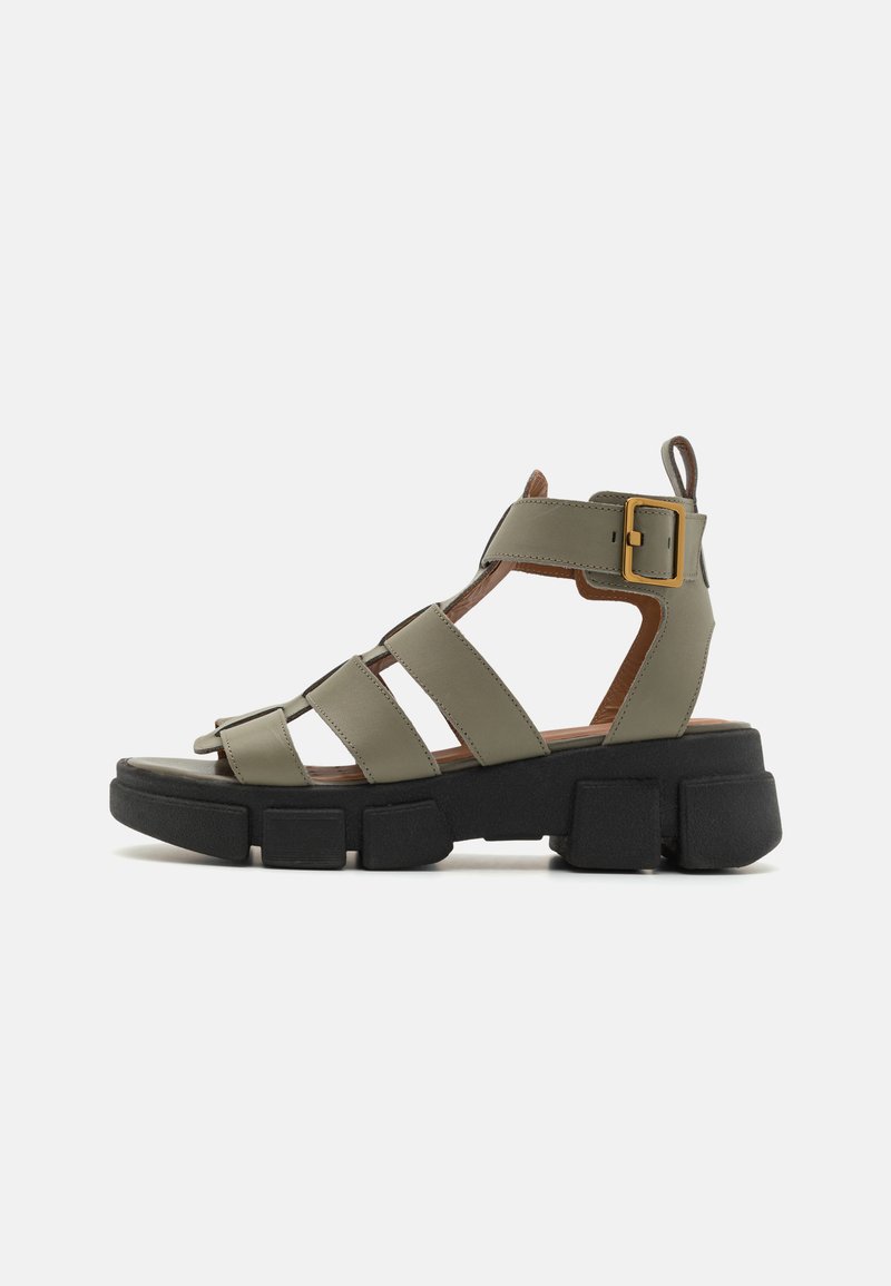 Geox LISBONA - Ankle cuff sandals - sage/green - Zalando.de