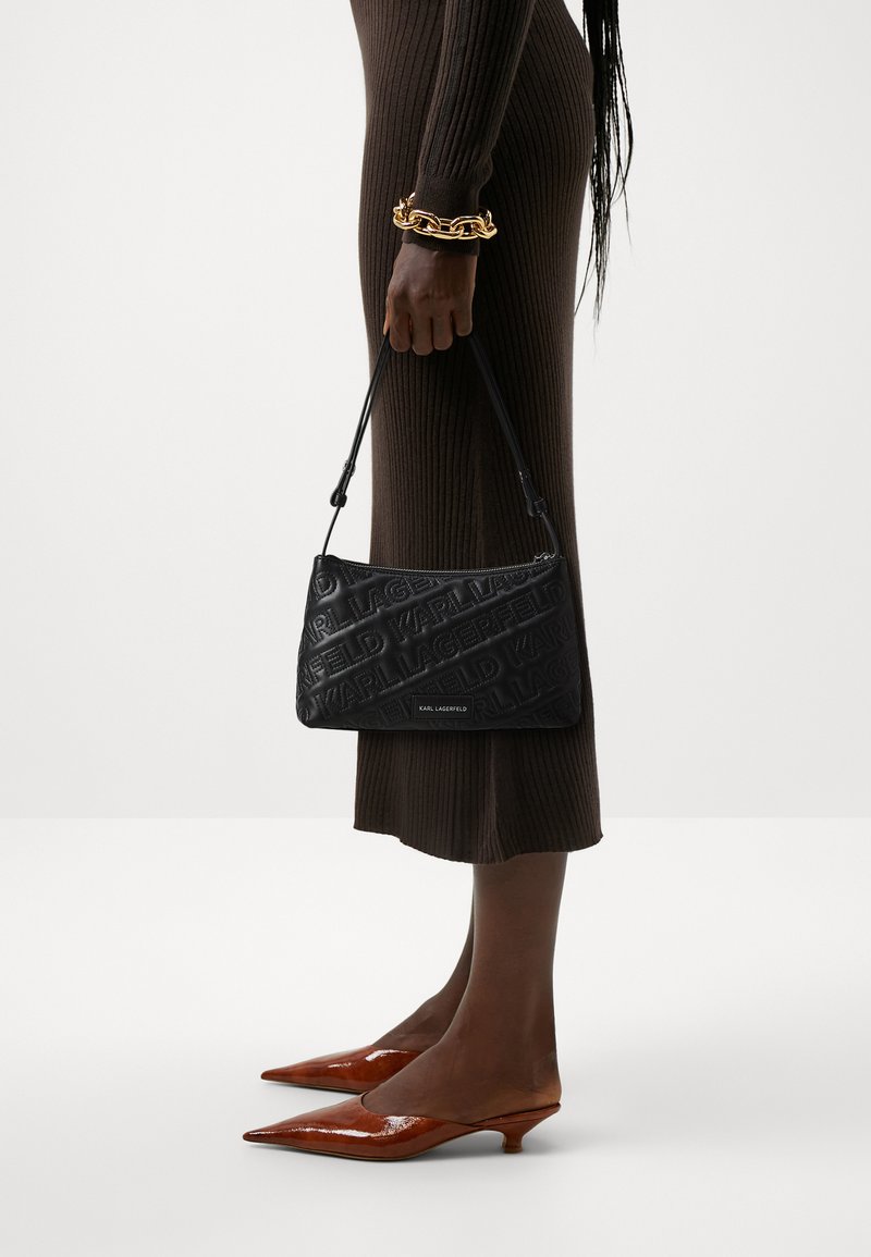 KARL LAGERFELD ESSENTIAL KUILT SHOULDERBAG - Handbag - black - Zalando.ie