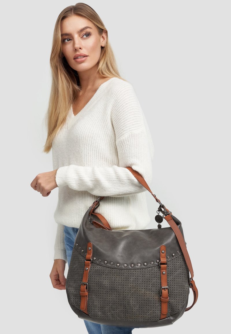 Marc Picard HOBO - Tote bag - grau/dark grey - Zalando