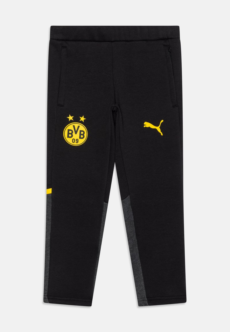 Puma BVB BORUSSIA DORTMUND CASUALS PANTS JR UNISEX - Klubbklær - black ...