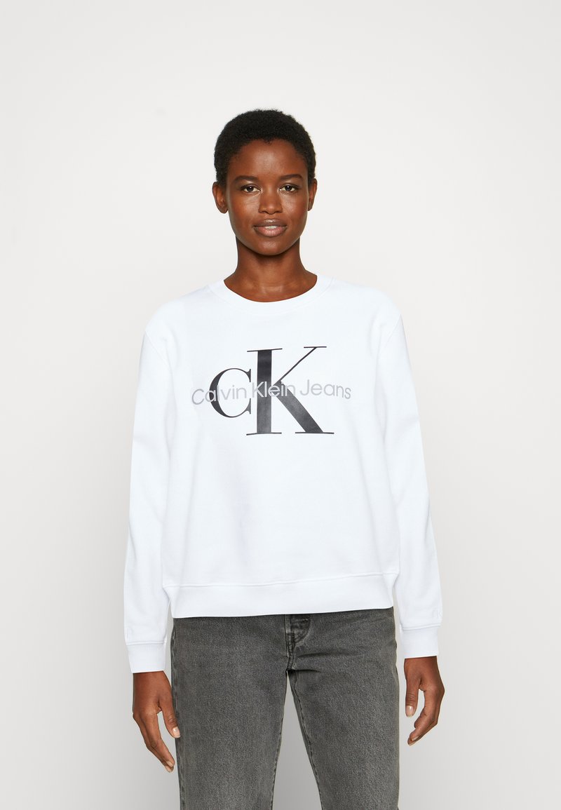 Calvin Klein Jeans Core Monogram Sweatshirt Bright White Weiß
