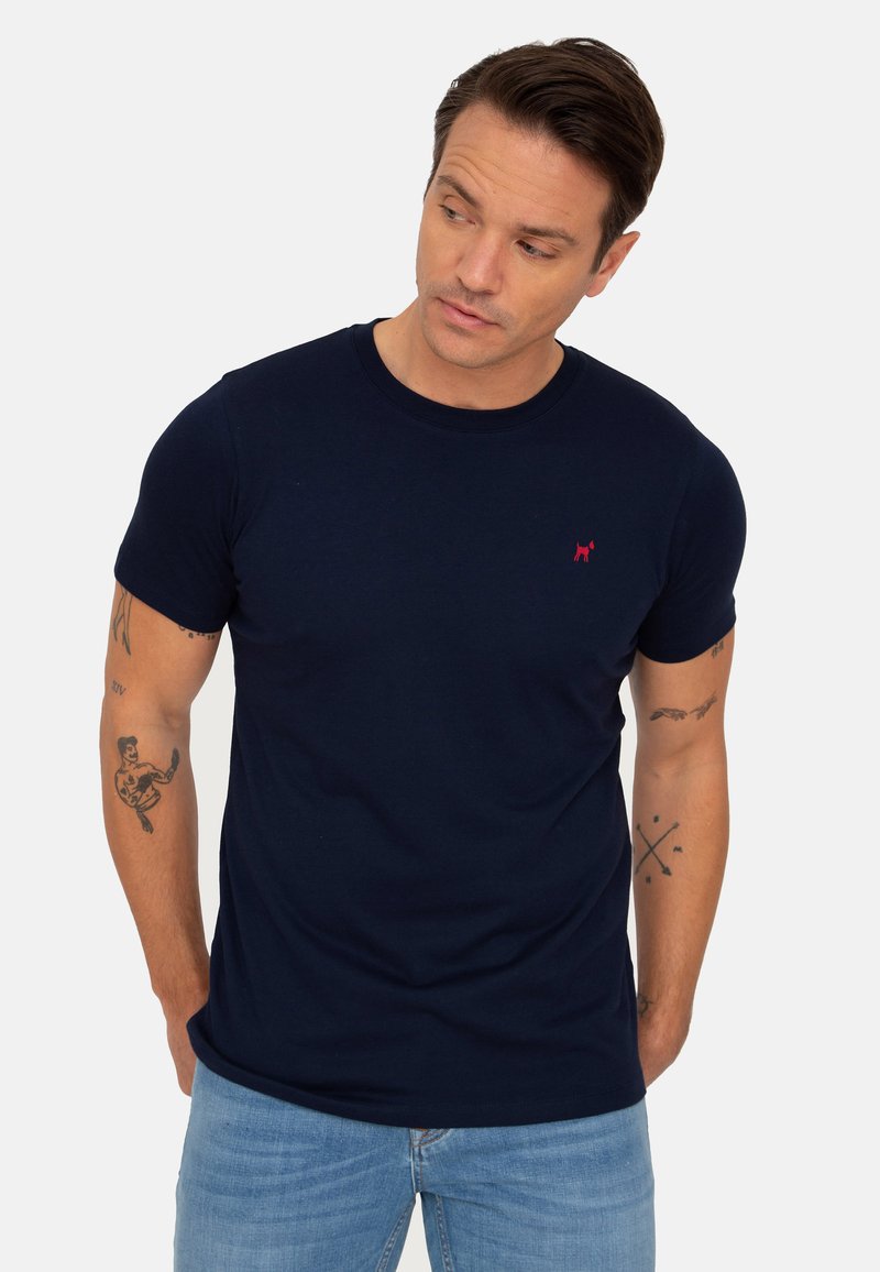 Williot GOLDEN - 3 PACK - T-shirts basic - navy white green/mørkeblå ...