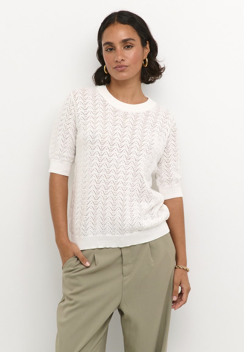 Kaffe MAGDA - T-shirt basic - chalk/crème - Zalando.be