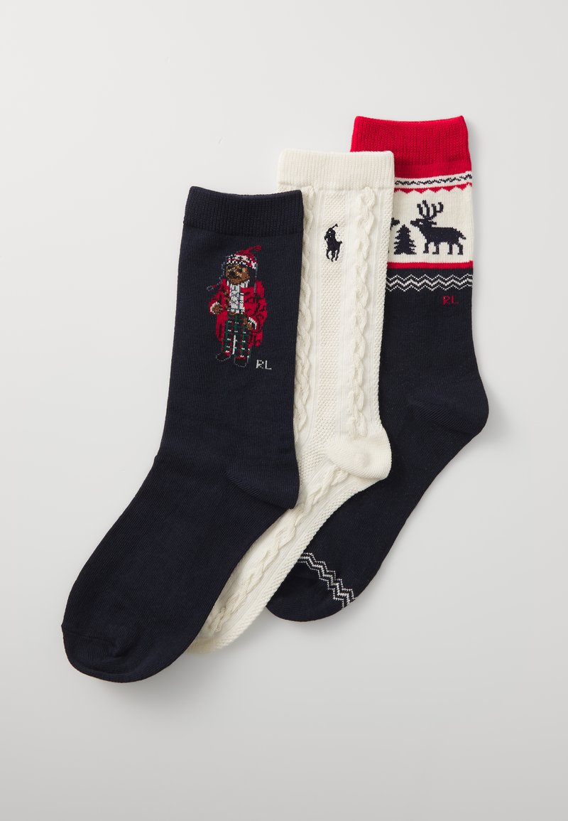 Polo Ralph Lauren CREW SOCK UNISEX 3 PACK - Socks - assorted/dark blue ...