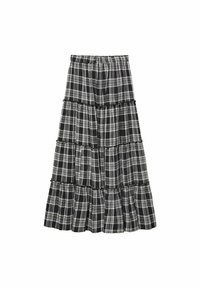 Stradivarius FLOATY CHECK MIDI - Velika suknja - black/crno - Zalando.hr
