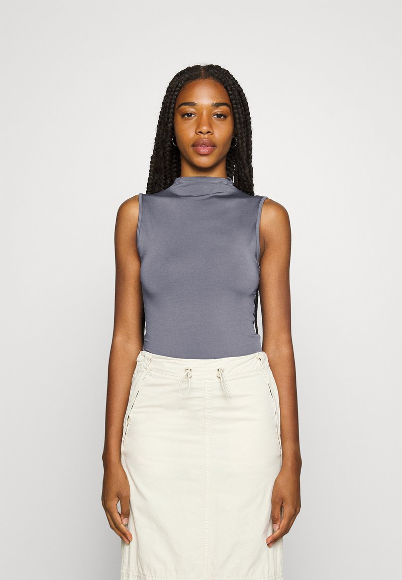 Weekday JENNIFER MOCKNECK - Top - steel grey/grau - Zalando.ch