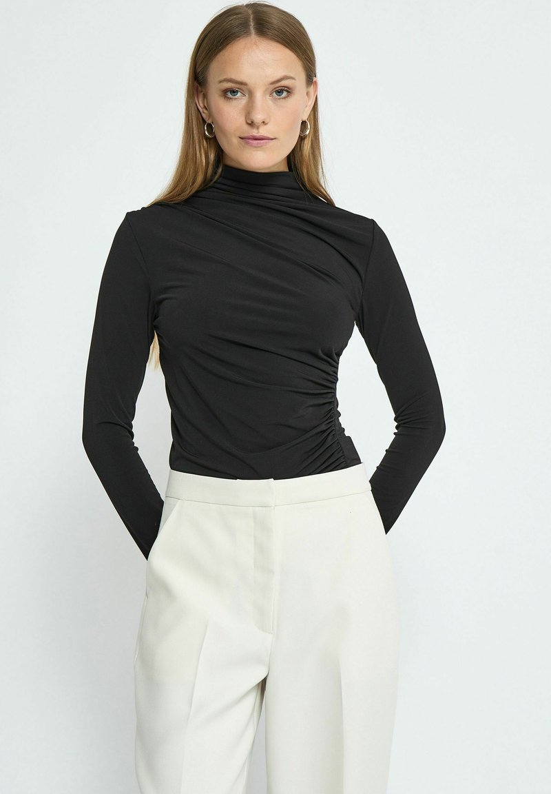 Desires SENYA DRAPE - Langarmshirt - black/schwarz - Zalando.de