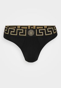 Versace UNDERPANTS THONG TOPEKA NEW LOGO - Braguitas - black/gold-coloured/negro - Zalando.es