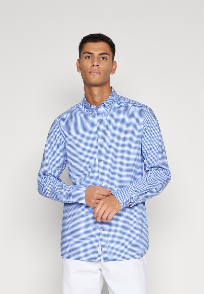 Tommy Hilfiger FLEX TEXTURED GINGHAM - Chemise - ultra blue/optic white/bleu marine - ZALANDO.FR