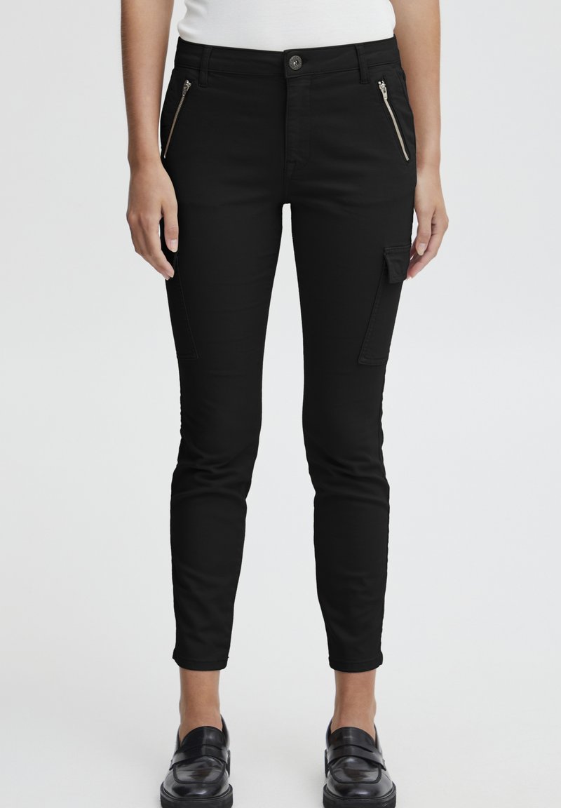 PULZ PZROSITA - Cargo trousers - black beauty/black - Zalando.co.uk