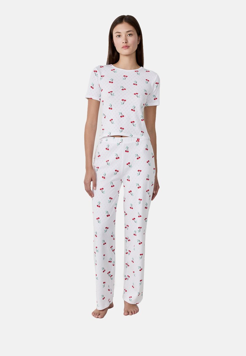 Etam 2 PIECES CHERRY SET - Nachtwäsche Set - blanc/weiß - Zalando