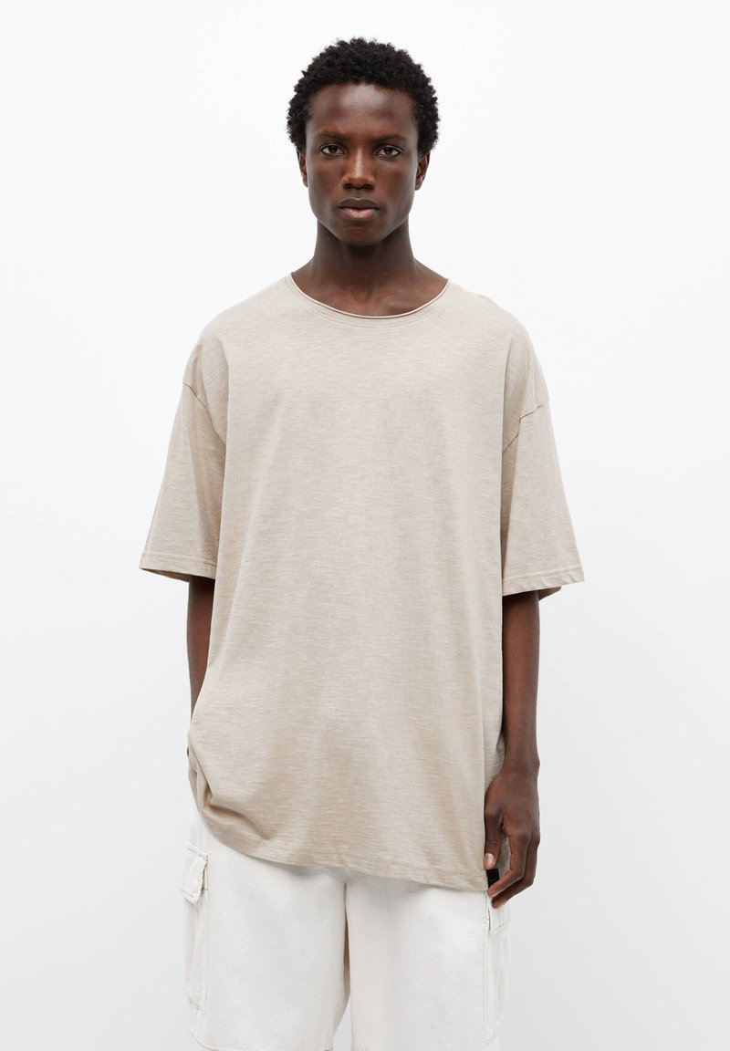 PULL&BEAR BASIC SHORT SLEEVED - T-Shirt basic - sand - Zalando.ch