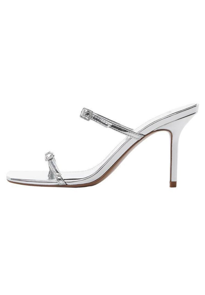 Mango MAY - Muiltjes met hak - silver/zilverkleurig - Zalando.nl
