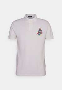 Polo Ralph Lauren CUSTOM SLIM POLO BEAR MESH POLO SHIRT - Polo - white/écru - ZALANDO