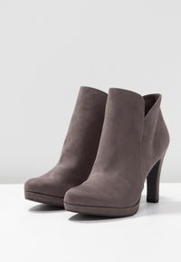 Tamaris High heeled ankle boots - dark grey - (Pre-owned) - Zalando