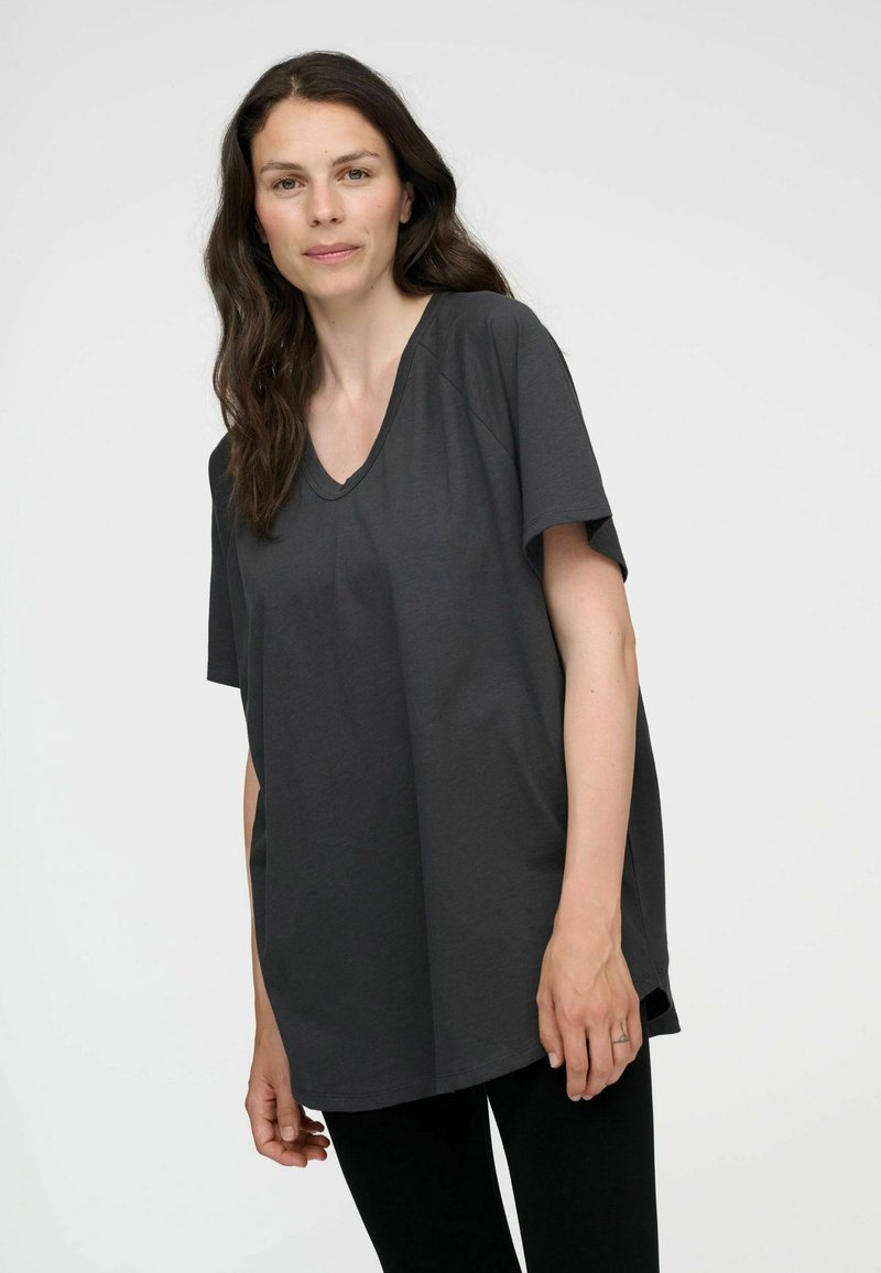 moshi moshi mind FAVOURITE TEE - T-shirts basic - dark grey/mørkegrå - Zalando.dk