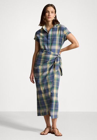 Polo Ralph Lauren SHORT SLEEVE DAY DRESS - Blousejurk - blue/yellow/blauw - Zalando.nl