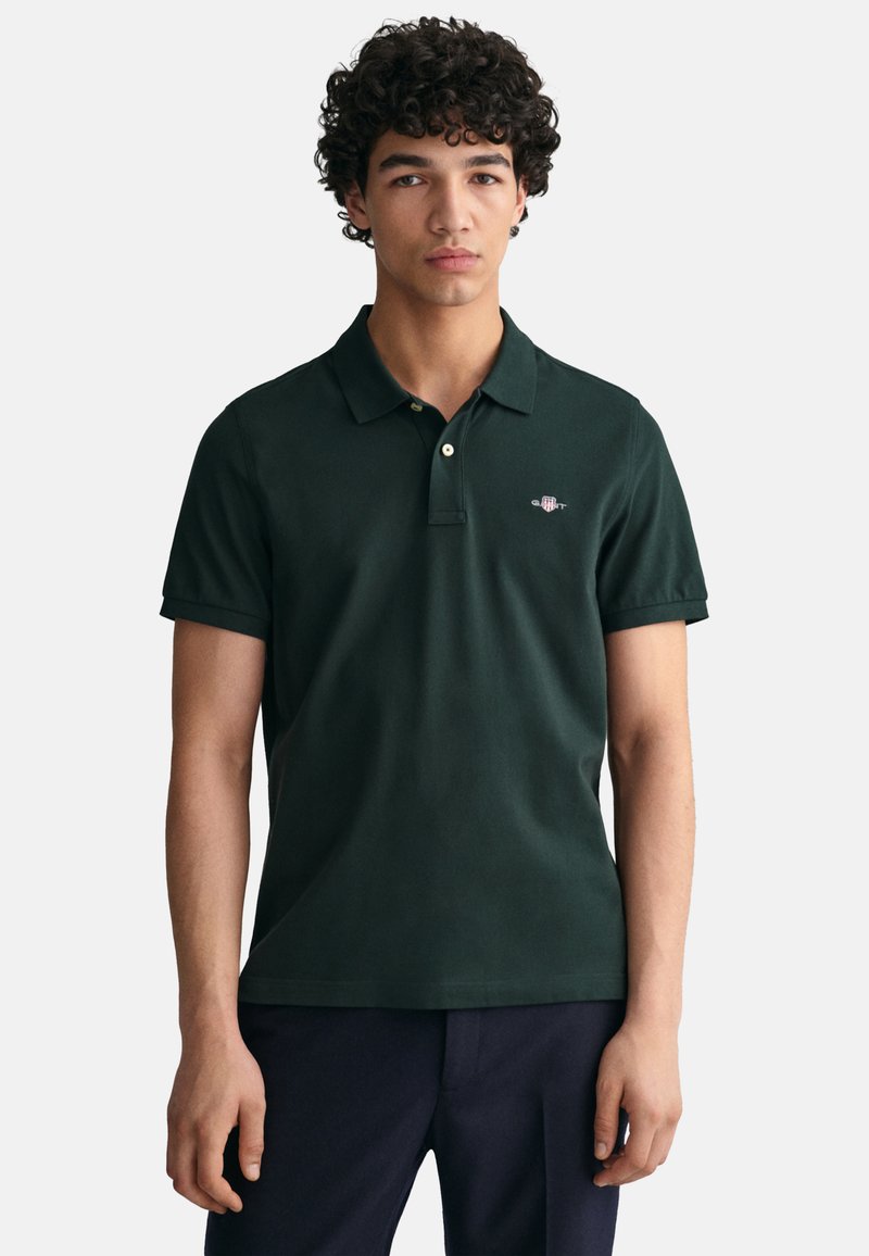 GANT REG SHIELD PLUS SIZE - Poloshirt - tartan green/donkergroen ...