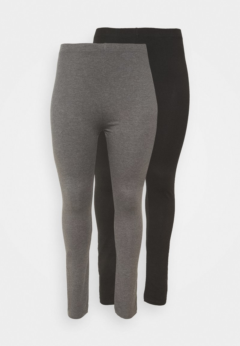 Even&Odd Curvy 2 PACK - Legging - black/grey/zwart - Zalando.be