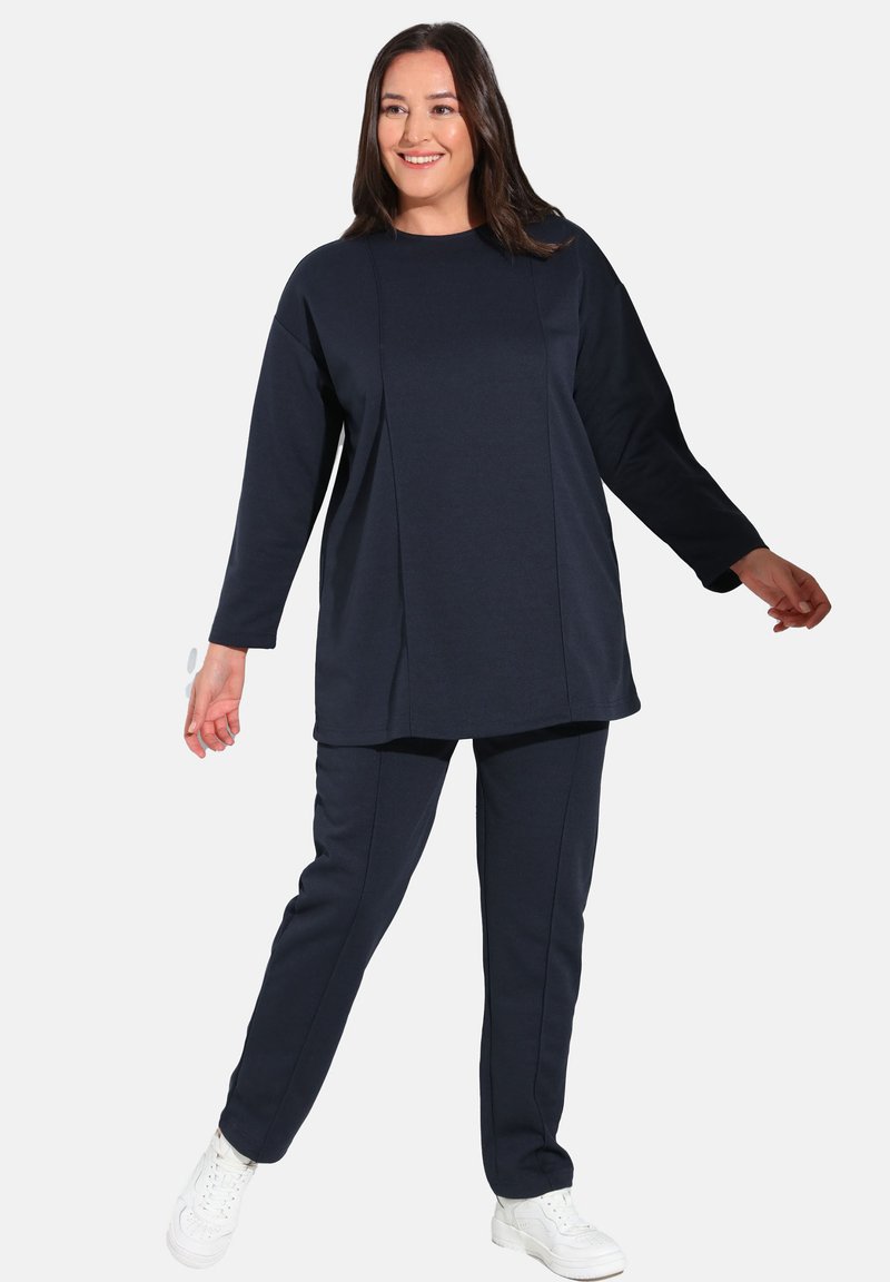 Modanisa PLUS SIZE SETS-ALIA - Trainingspak - navy blue/blauw - Zalando.nl