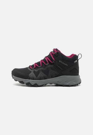 HI-TEC RAVEN MID WP - Trekingové boty - black/grape wine/černá - Zalando.cz