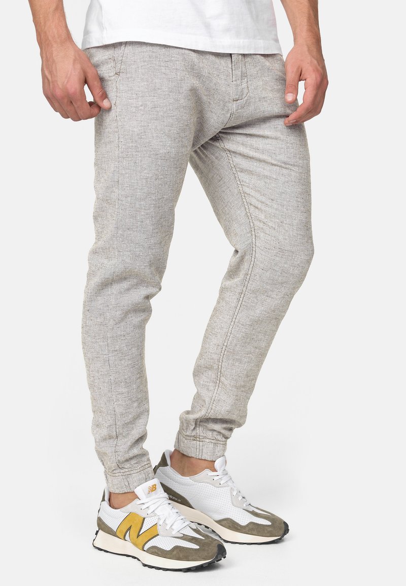 INDICODE JEANS BLNDA - Stoffhose - lt grey/hellgrau - Zalando.de