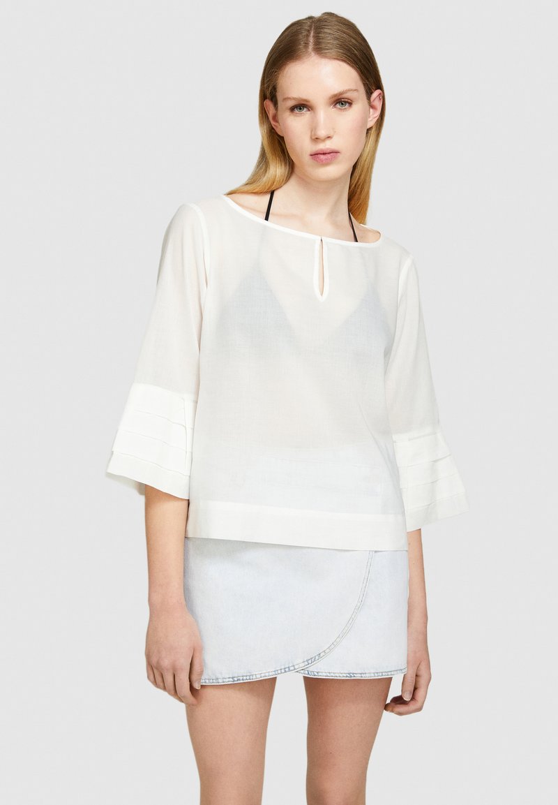 Sisley KAFTAN - Blouse - white - Zalando