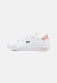 Lacoste POWERCOURT CHILDREN TRAINERS - Zapatillas - white/light pink/blanco - Zalando.es