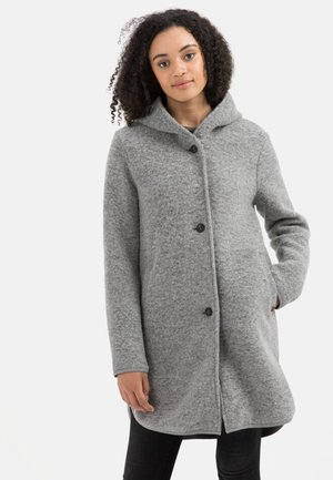 Amber & June MIT KAPUZE - Kurzmantel - middle grey melange/grau ...