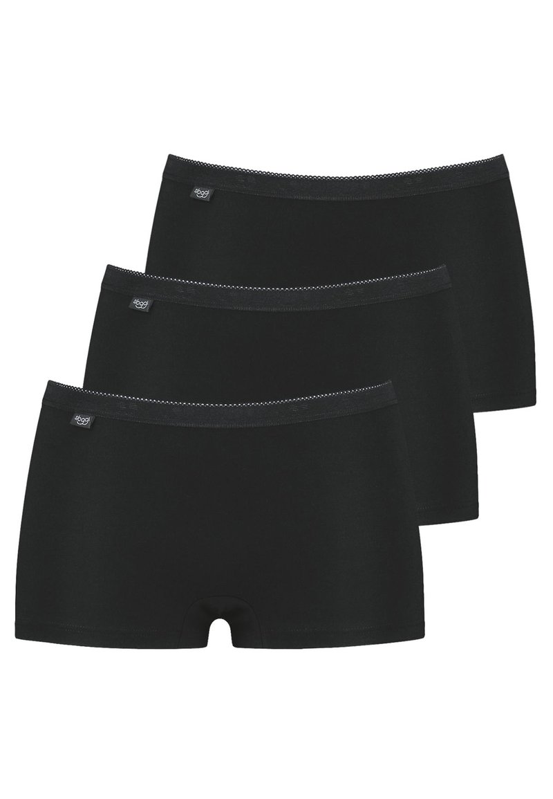 Sloggi 3 PACK BASIC + SHORT SLIP - Shorty - schwarz/noir - ZALANDO.FR