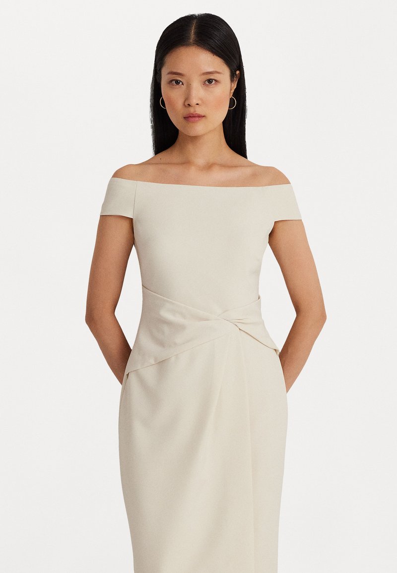 Lauren Ralph Lauren SARAN SHORT SLEEVE DRESS - Cocktailkleid/festliches Kleid - mascarpone cream ...