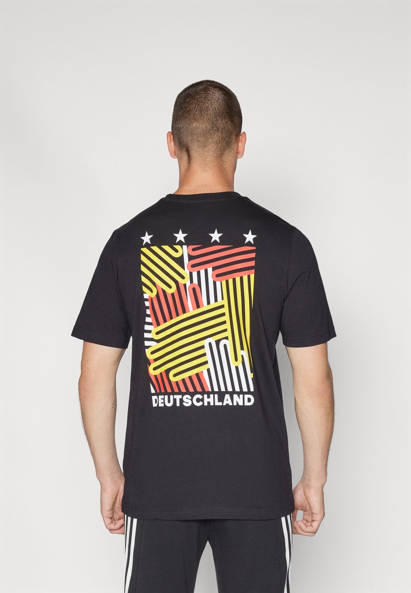 adidas Performance GERMANY FOOTBALL FAN GRAPHIC - Print T-shirt - black ...