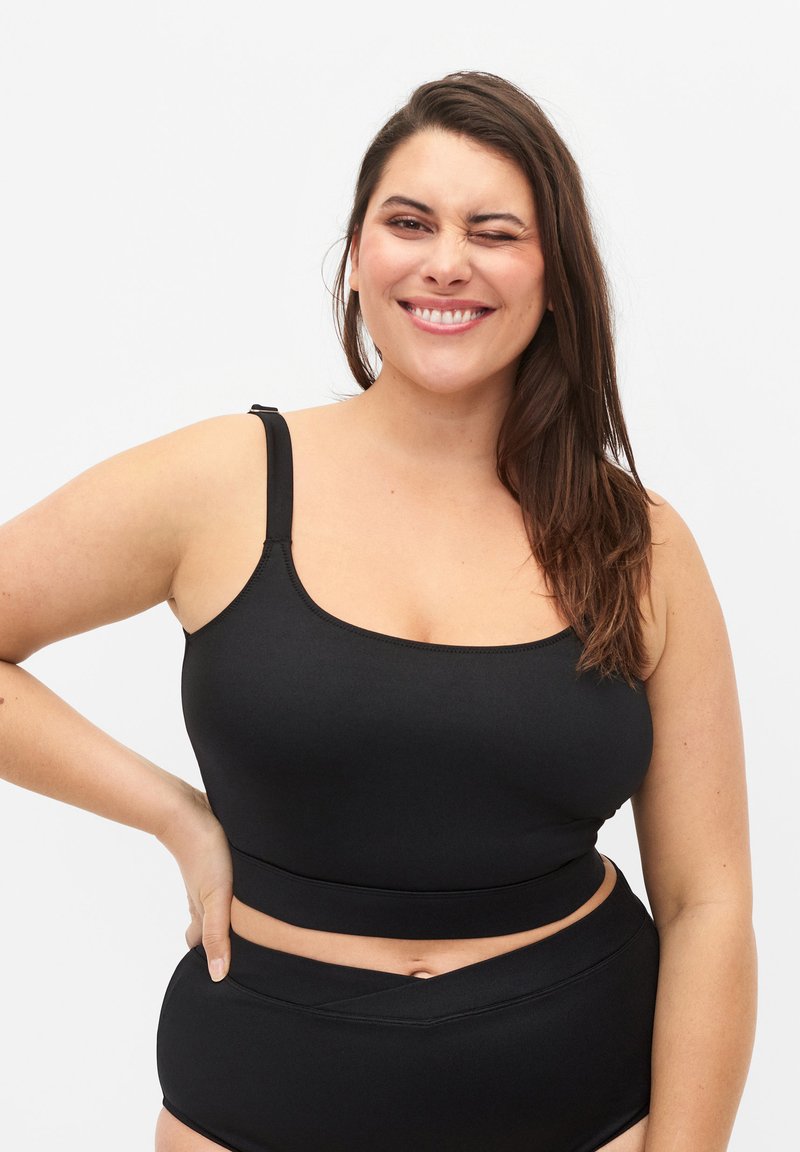 Zizzi WITH ADJUSTABLE STRAPS - Bikinitop - black/sort - Zalando.dk