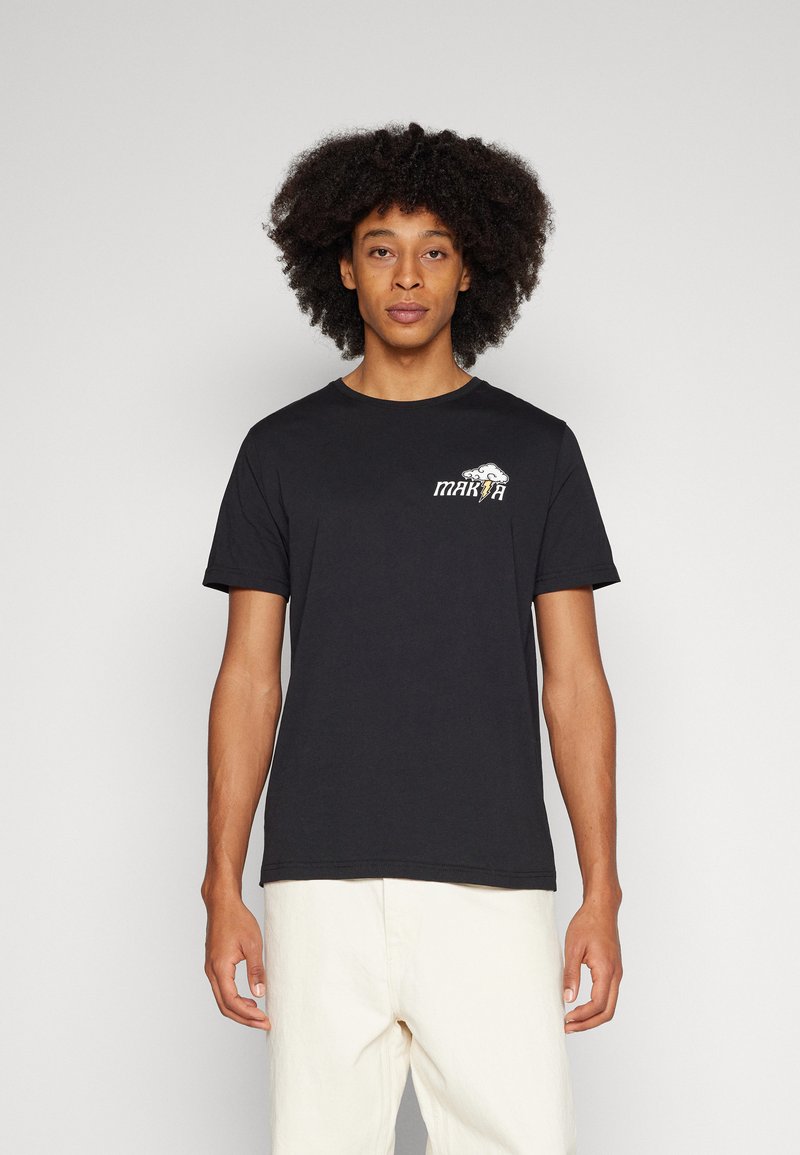 Makia UKKO UNISEX - Print T-shirt - black - Zalando.ie