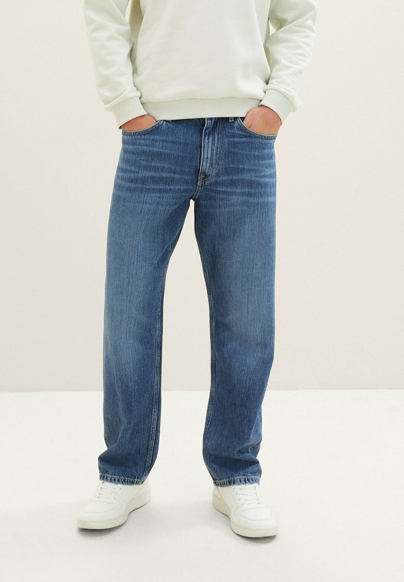 TOM TAILOR COMFORT STRAIGHT - Straight leg -farkut - used mid stone ...
